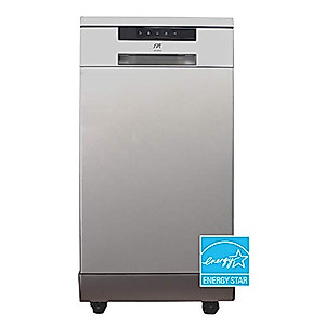 SPT SD-9263SS 18″ Wide Portable Dishwasher with ENERGY STAR, 6 Wash Programs, 8 Place Settings and Stainless Steel Tub – Stainless