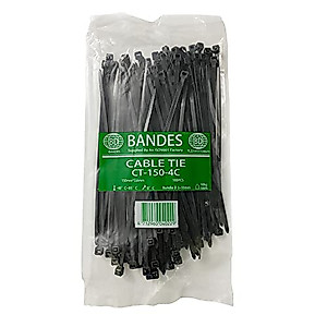 Cable Zip Ties Heavy Duty 6 Inch 100pcs Premium Plastic Wire Ties with 41 Pounds Tensile Strength Self-Locking Black Nylon Tie Wraps for Indoor and Outdoo (6 Inch)