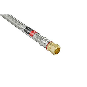 Everbilt 3/4 in. FIP x 7/8 in. Compression x 1.5 ft. Stainless Steel Water Heater Supply Line