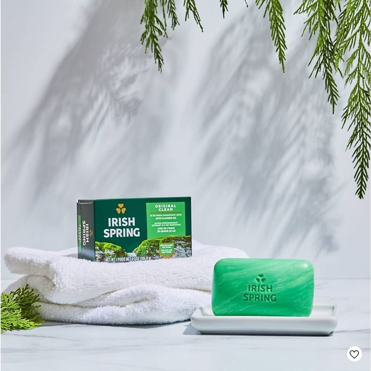 Irish Spring Original Deodorant Bar Soap, 3.20 oz bars, 2 ea