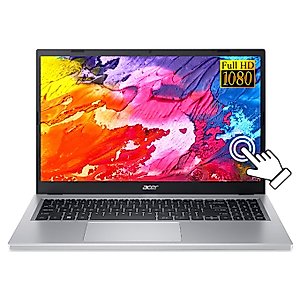 acer Aspire Slim Laptop Business Computer, 15.6" Touchscreen FHD Display, 16GB DDR5 RAM, 1TB SSD, AMD Ryzen 5 4-Core Processor, WiFi 6, Bluetooth, HD Webcam, HDMI, Type-C, Windows 11 +GM Mousepad