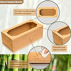 Food Storage Bag Holders, guiogc Bamboo Ziplock Bag Organizer for Drawer, Baggie Organizer Compatible with Gallon, Quart, Sandwich, Snack and Variety Size Food Bags 4 Piece Set