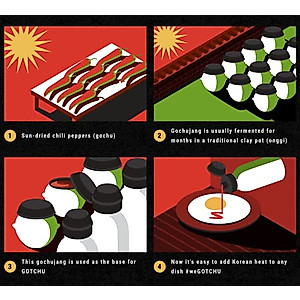 bibigo GOTCHU - Extra Spicy Korean Hot Sauce, Made with Gochujang Fermented pepper paste, Low Heat Sweet-Spicy-Savory-Earthy Flavor [10.7 Oz Squeeze Bottle]