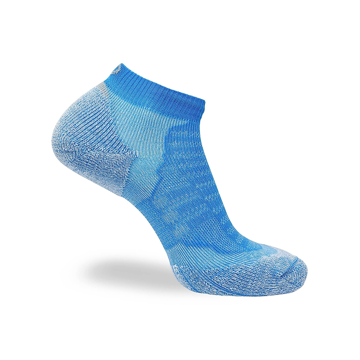 Pure Athlete Merino Wool Socks - Low Show Cushioned Athletic Padded Running Sock (3 Pairs - Sky Blue, X-Large)