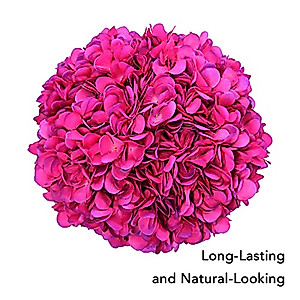 Softflame Artificial/Fake/Faux Flowers - Hydrangea Bundle Purple Color, Pack of 5, Totally 20 Heads, for Wedding, Home, Party, Restaurant