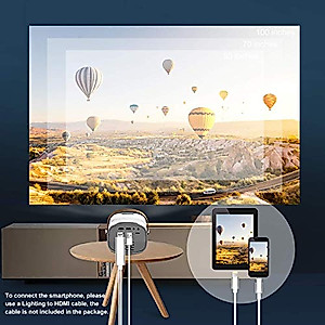 Mini Projector,Lejiada Portable Projector for Kids,Small Movie Projector for Bedroom, Home Theater Video Projector Compatible with iPhone/TV Stick/HDMI/USB/Micro SD/AV/Laptop