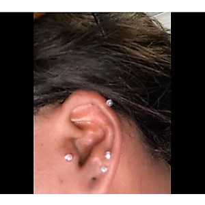 D.Bella 16G Clear Piercing Retainers Flexible Cartilage Helix Daith Rook Tragus Earring Bioflex Plastic Nose Septum Lip Eyebrow Rings