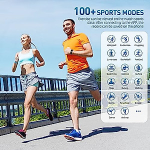 Smart Watch (Answer/Make Call), 2-Inch Fitness Tracker 100+ Sports Modes, Smart Watches for Men Women IP67 Waterproof, Smartwacth with Step Sleep Calories Monitoring Pedometer for iOS Android Phones