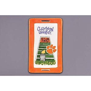 Magnolia Lane Ceramic Collegiate Handled Mini Tray, Clemson University