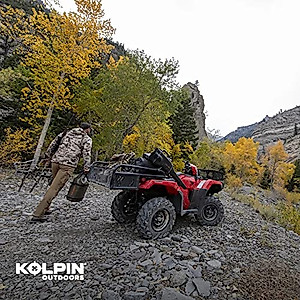 Kolpin ATV Rear Drop Basket Rack Collapsible Tailgate Universal - 53300, Black