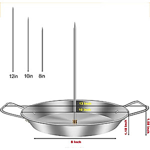 Barbecue Hack Vertical Skewers,Stainless Tacos Al Pastor Skewer Stand for Grill or Oven with 3 Spike,Removable Grilling Meat Spit for Grilling Al Pastor and Shawarma Brazilian Churrasco Chickens Kebab