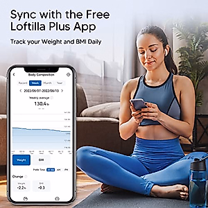 LOFTILLA Scale for Body Weight and BMI, Weight Scales, Digital Bathroom Scale, Smart Scale with App via Bluetooth, 400 lb Capacity Weighing Scale for People