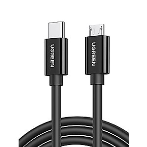UGREEN USB C to Micro USB Cable, Micro B Type C Cord Male to Male Compatible for MacBook iMac Pro Chromebook Pixel Yoga 900, etc. 3.3FT