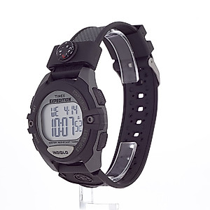 Timex Men's Expedition Digital CAT 41mm Watch – Gray Case with Black & Gray Resin Strap & Integrated Compass