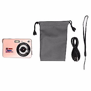 Digital Camera, 4K Antishake Vlogging Camera for Filming (Pink)