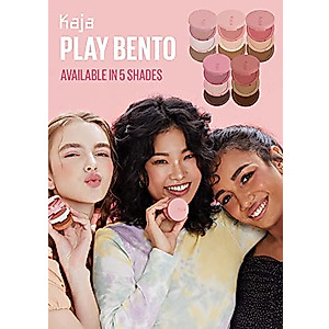 Kaja 3-in-1 Blendable Sculpting Trio - Play Bento | with Mango Seed Butter, Cream Bronzer, Powder Blush, and Highlighter, 01 Butter Up