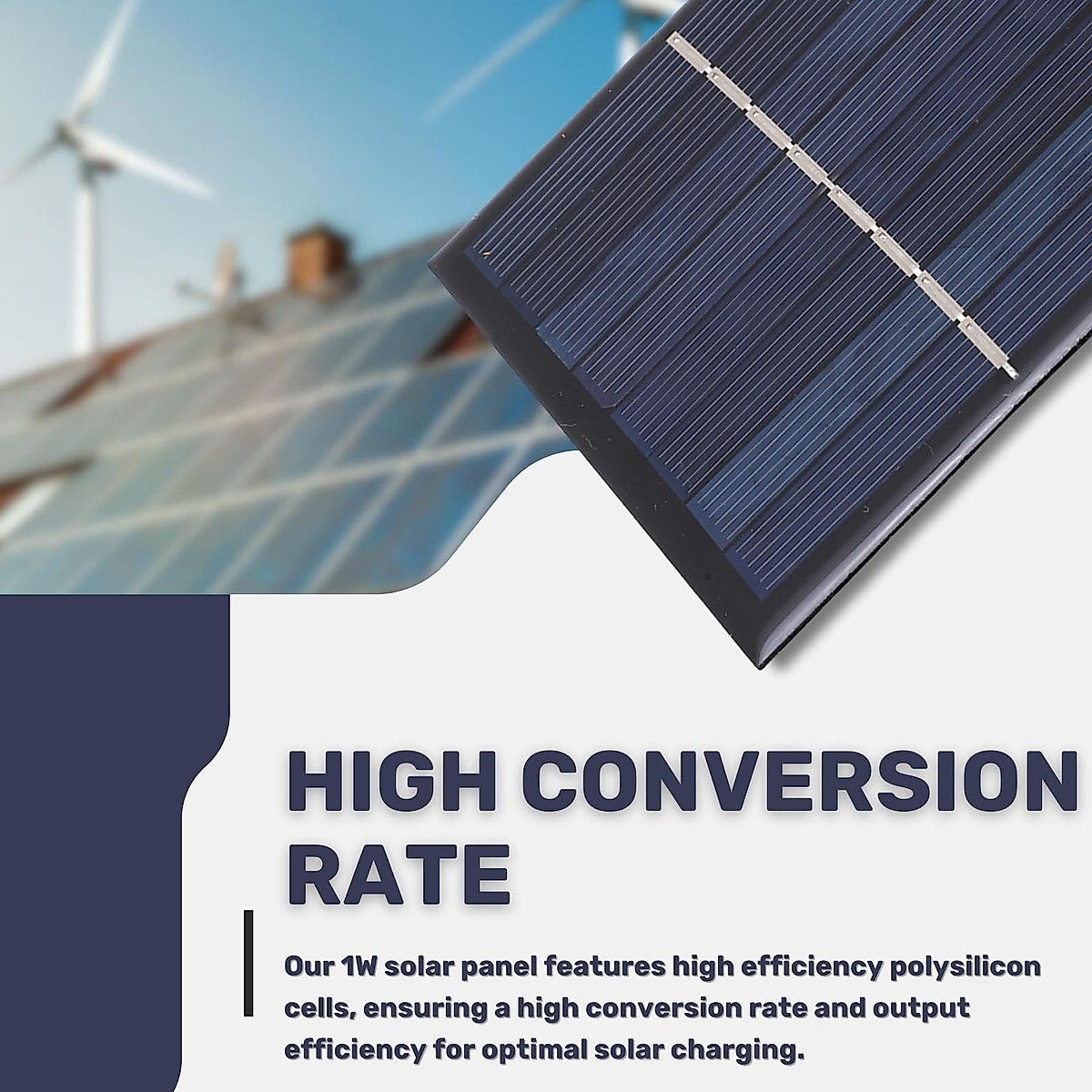 1W Solar Panel 4V High Conversion Rate Energy Saving High Stability Solar Charging Panel DIY Solar Power Charger Kit for Reliable, Affordable, and Eco Friendly Energy