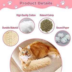 Dorakitten Cat Catnip Toys for Indoor Kitten: 3 Pcs Soft and Resistant Pillows Toy - Interactive Cat Kicker Toy with Catmint and Crinkle Plush Cat Chew Teething Clean Toy for Small Cats (Green)