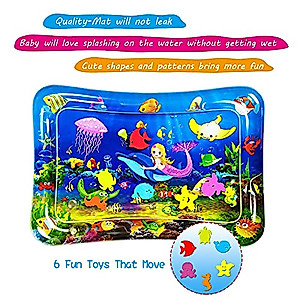 SUNSHINE-MALL Inflatable Tummy Premium Water mat Baby and Toddlers is The Perfect Fun time Play Activity Center Your Baby's Stimulation Growth (70 x 50 cm)