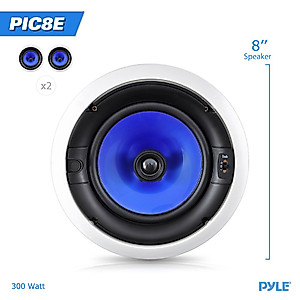 Pyle 4-Channel Wireless Bluetooth Power Amplifier Home Audio Receiver Bundle with Pyle Home 2-Way in-Wall in-Ceiling Speaker System
