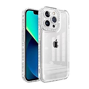 Lorlorkool Ultra Thin Clear Soft TPU Phone case for iPhone 13 Pro Max, Shockproof Anti-Fingerprint Air Bubble Transparent Protective Phone Case 6.7 inch