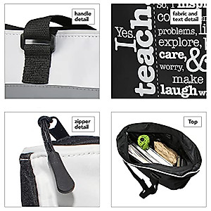 Teacher Peach Jumbo Teacher Gift Tote Bag, Gift for Teacher Appreciation, Teacher Gifts for Women