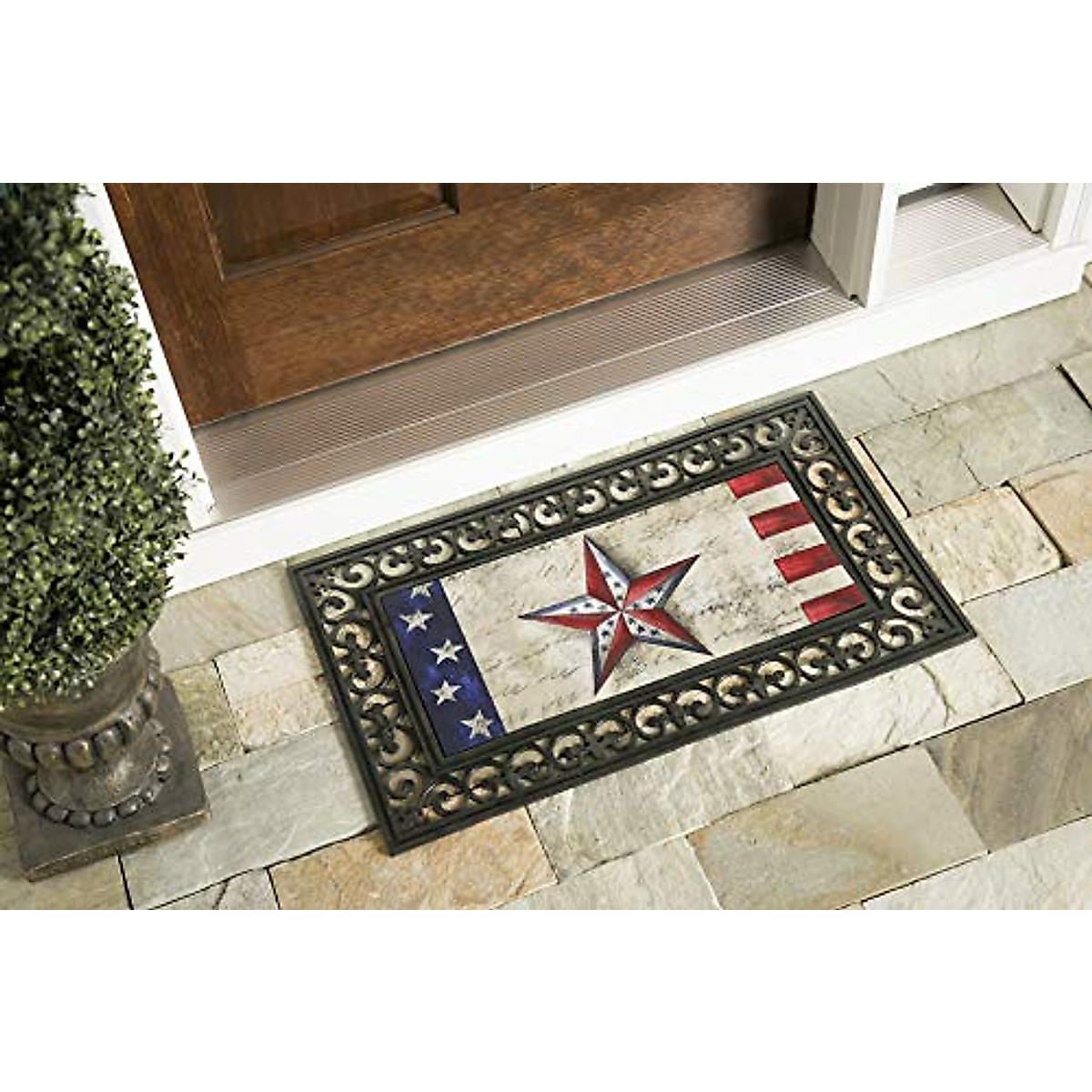 Evergreen Sassafras Bundle - Set of 5 Holidays Interchangeable Entrance Doormats | Indoor and Outdoor |22-in x 10-in doormats and 30-in x 18-in Tray | Non-Slip Backing | Low Profile | Home Décor