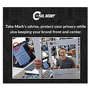 C-SLIDE 1.0 Webcam Cover Slide | Sliding Laptop Camera Blocker | 1.5” x 0.5” by 1.5mm Thin | Camera Blocker for Computers, Tablets, Echos, Chromebook & More | Make Security a Priority | Black