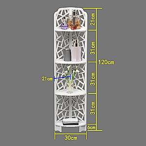 Intexca & Design MultiTier Bathroom Storage Corner Shelf Rack Organizer 4 Tier