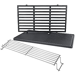 Hisencn 69866 Grill Warming Rack, 7637 Grill Cooking Grate Griddle Replacement Part Weber Spirit I & II 200 Series, Spirit E210, Spirit S210, Spirit E220, Spirit S220 with Front Control