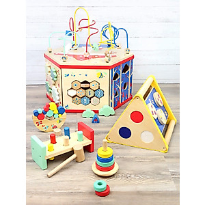 small foot wooden toys Stacking Block Balancing Game with dice Move it! Designed for Children Ages 3+