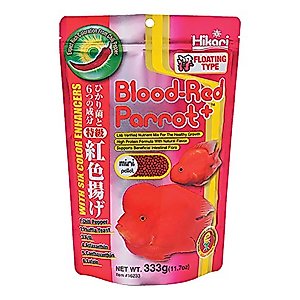 Hikari Blood Red Parrot+ Fish Food, Mini Pellets, 11.7 oz. (333g)