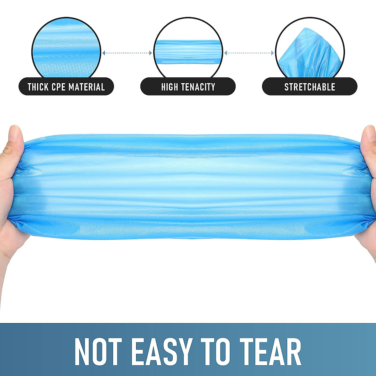 Shoe Covers Disposable Non Slip - Pack of 100 (50 Pairs), Premium Waterproof and Recyclable Shoe Booties Covers for Indoors, Fits Up To 11 US Men and 13 US Women Size