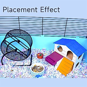 BEEMERIT Pet Small Animal Hideout Hamster House with Funny Climbing Ladder Slide Wooden Hut Play Toys Chew Toys for Small Animals Like Dwarf Hamsters and Guinea Pigs