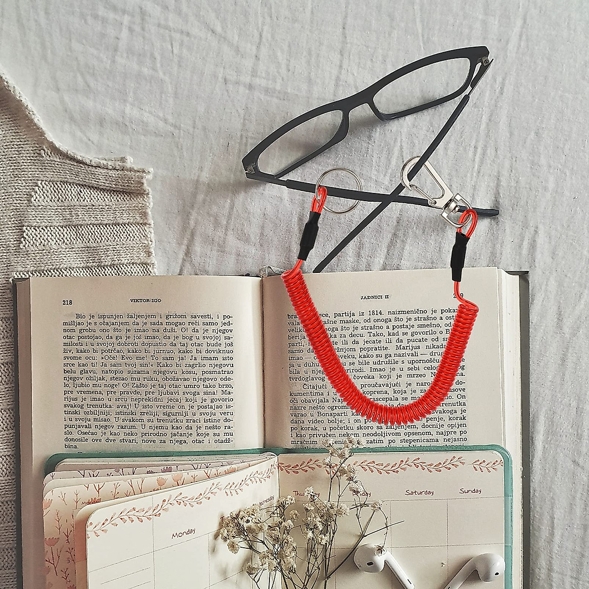 VICASKY 4pcs Miss Rope Wallet Spring Coil Rope Key Lanyard lanyards for Keys for Men Fishing Rope Bag Tool Spiral Spring Lanyard Keyring Accessories TPU Travel Metallic line Steel Wire