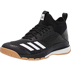 adidas Women's Crazyflight X 3 Mid Volleyball Shoe, Black/White/Gum, 6 M US