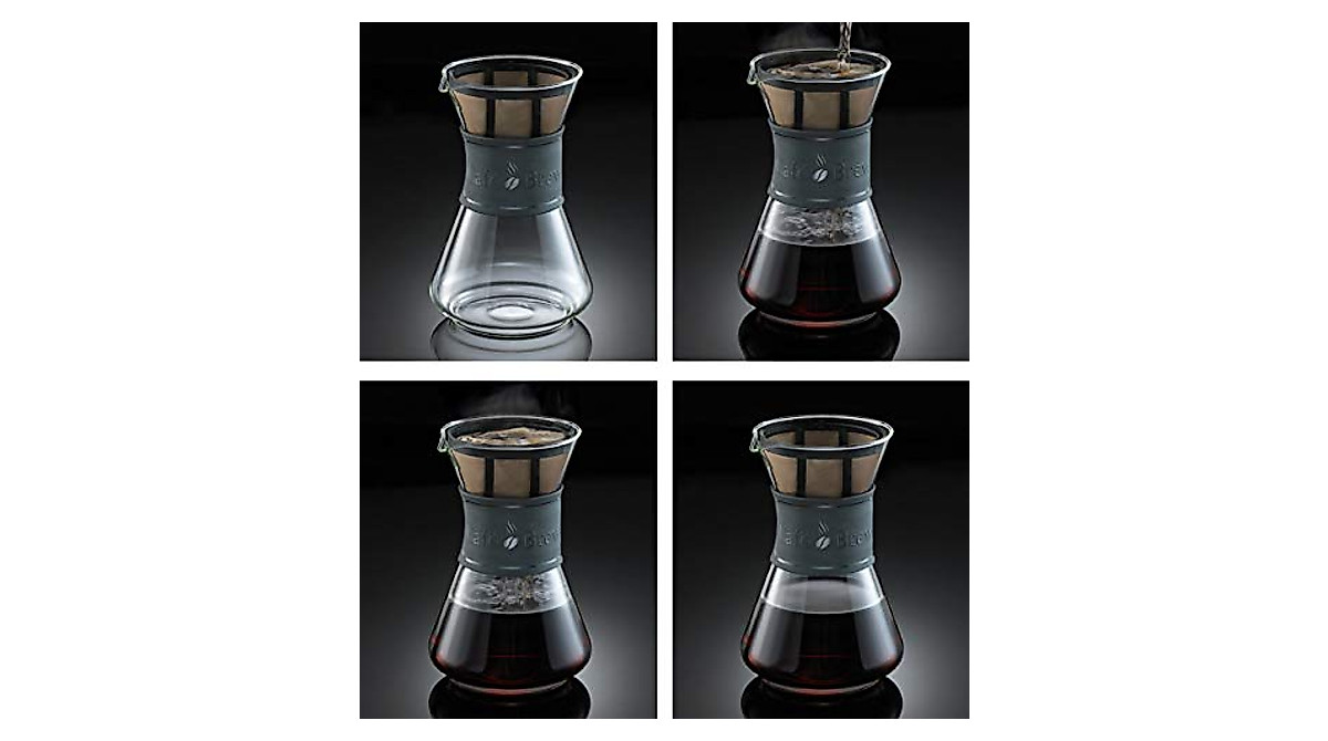 CAFE BREW COLLECTION Pour Over Coffee Maker - 40oz Durable Glass