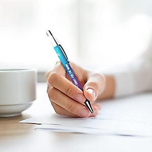 Retractable Galaxy Click Pens-5 pack- Motivational Quotes- Black Ink Fine Point 0.5mm, Assorted Designs for School Office Home New Hire Onboarding Employee Gifts by Cheersville