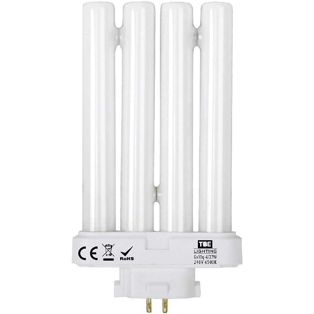 TBE LIGHTING 27w PLS Energy Saving Daylight Bulbs for High Vision Reading Lamps 4-pin GX10Q-4 Quad Tube