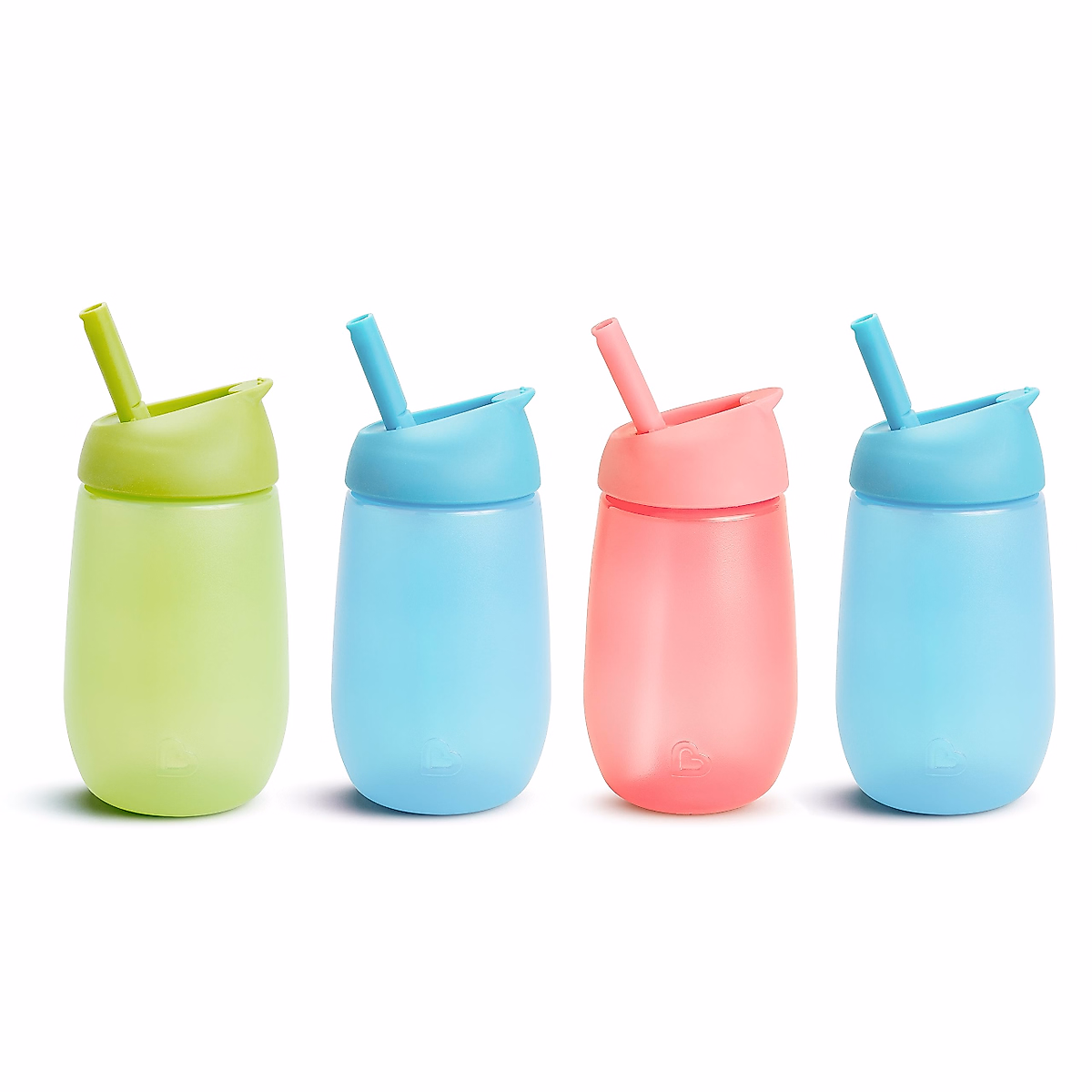 Munchkin® Simple Clean™ Toddler Sippy Cup with Easy Clean Straw, 10 Ounce, 4 Pack, Blue/Green/Pink