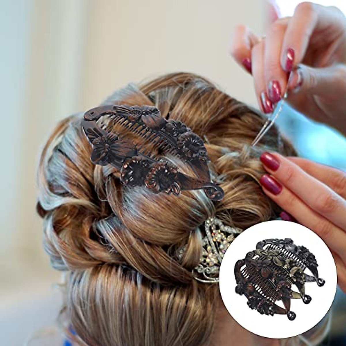 KALLORY Banana Hair Clips 9pcs Fishtail Hair Clips, Vintage Fish Shape Banana Clips Ponytail Hair Combs Clincher for Girls Girl Hair Clips