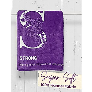 Boss Gifts from Employees, Boss Lady gifts, Bed Flannel Fleece Plush Throw Blankets (50"x 65") Office Gift idea for women in Boss Day, Birthday, Christmas, Appreciation, Retirement, Definition-Purple