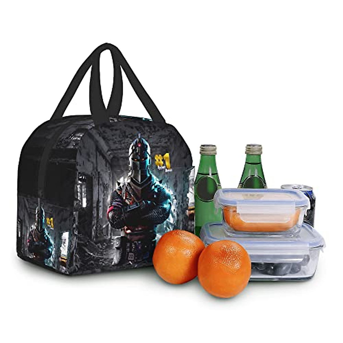 UNYDSVA Game Role Style Lunch Bag Cooler Bag Portable Insulated Lunch Bag Waterproof Tote Bento Bag Lunch Tote B