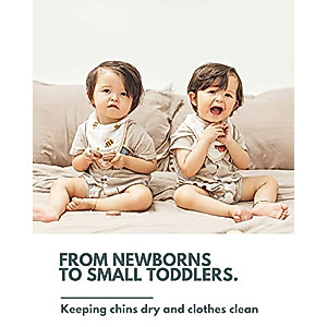 Nightingale Baby Bandana Bibs - Absorbent, Soft, Hypoallergenic Bamboo Muslin Drool Cloths - Cute Drooling Bibs for Boys and Girls (Bee/Fruit/Daisy)