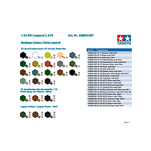 TAMIYA 35387 1:35 KPz Leopard 2 A7V - Model Building, Plastic Kit, Hobby, Crafts, Gluing, Model Kit, Model, Assemble