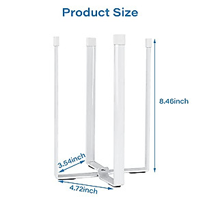 Kitchen Stand Holder, Plastic Bag Drying Rack, Multifunctional Countertop Cups Bottles Drying Rack for Plastic Bags, Bottles and Cups, Shelf Trash Bag (White)