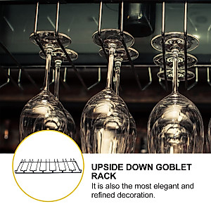 Ipetboom Wine Cup Shelf Wrought Iron Wine Glass Holder Hanging Storage Rack Goblet Holder