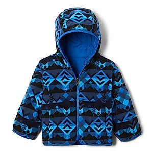 Columbia Toddler Unisex Double Trouble Jacket, Bright Indigo/Collegiate Navy Checkpoint, 4T