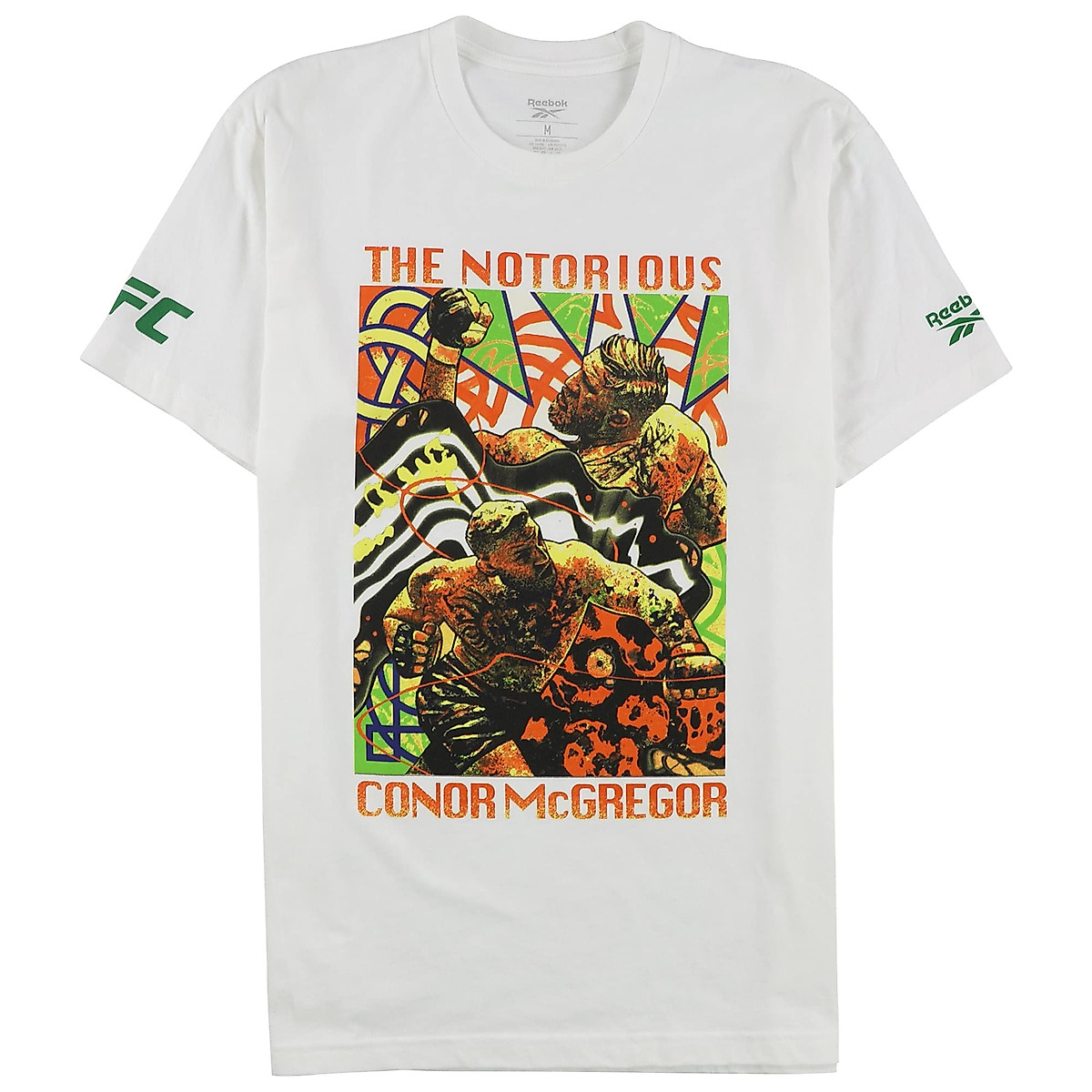 Reebok Mens Notorious Graphic T-Shirt, White, Large