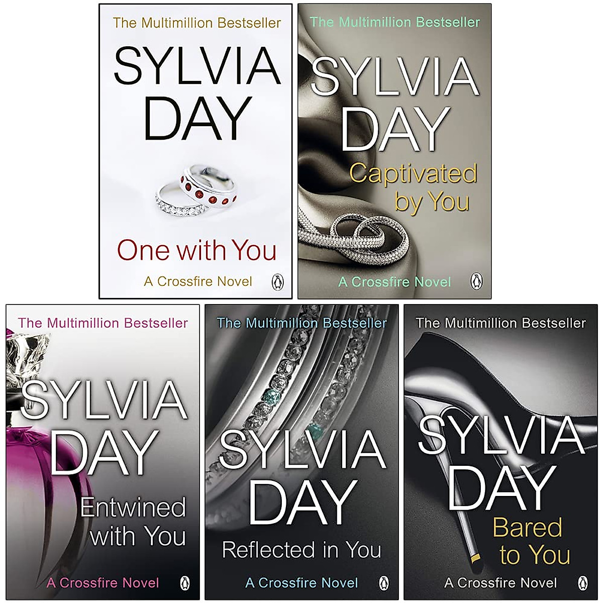 A Crossfire Novel 5 Books Collection Set By Sylvia Day (One With You, Captivated By You, Entwined With You, Reflected In You, Bared To You)